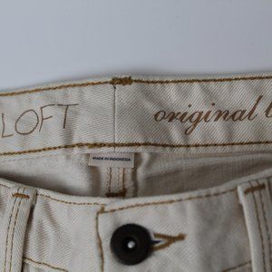LOFT | Jeans | Loft Original Boot Cream Colored Denim Jeans Nwot 6 ...